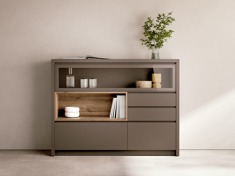 BUFFETS : BUFFET ALTO DE AMPLIA CAPACIDAD COLOR ONIX