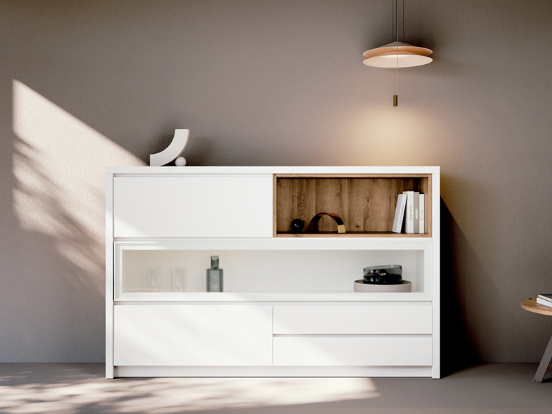 BUFFETS : BUFFET ALTO DE AMPLIA CAPACIDAD BLANCO